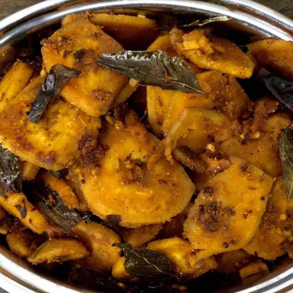Spicy and delicious Raw Banana Fry Recipe Nupur's Indian Kitchen